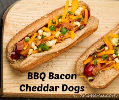 BBQ Bacon Cheddar Dogs - Ari's Menu