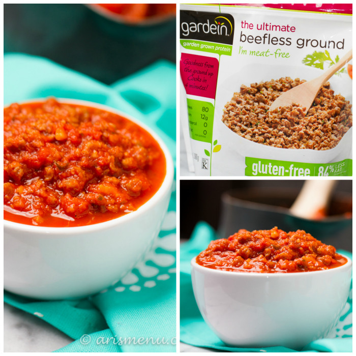 Spicy Vegan Meatless Sauce - Ari's Menu