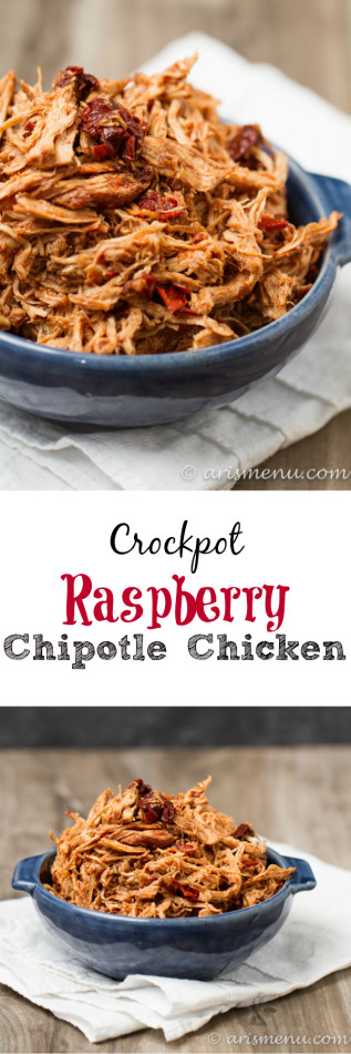 Crockpot Raspberry Chipotle Chicken - Ari's Menu